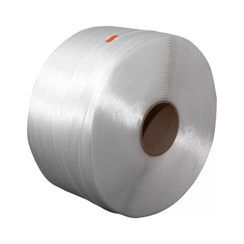 PET hotmelt pántolószalag; 19MM; 600M; 76MM-es cséve - Superpack.hu